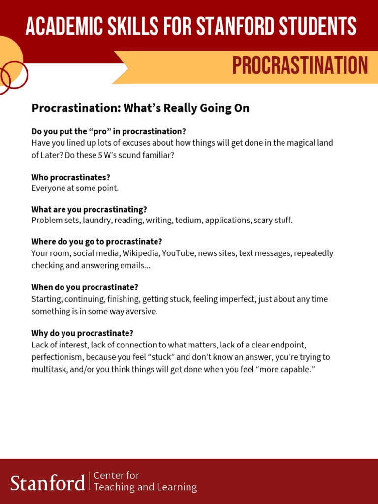 Procrastination - What's Really Going On | PDF | Procrastination ...