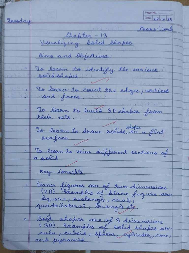 Class 7 Chapter - 13 (Visualizing Solid Shapes) | PDF