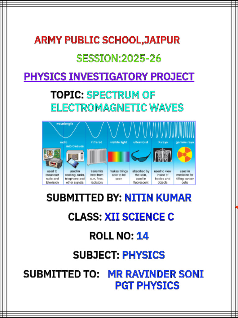 CH (8) Project On Electromagnetic Waves | PDF