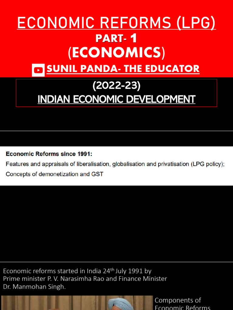 Economic Reforms (LPG) Part 1 | PDF | Government Budget Balance | Economies