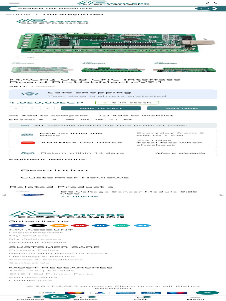 MACH3 USB CNC Interface Board BL-UsbMach-V2.1 Ampere Electronics | PDF