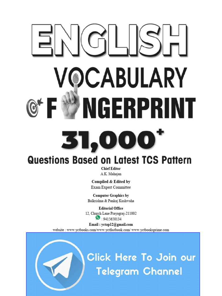 Vocabulary Fingerprint 2025-2026 YCT (1) | PDF | Obsessive–Compulsive ...