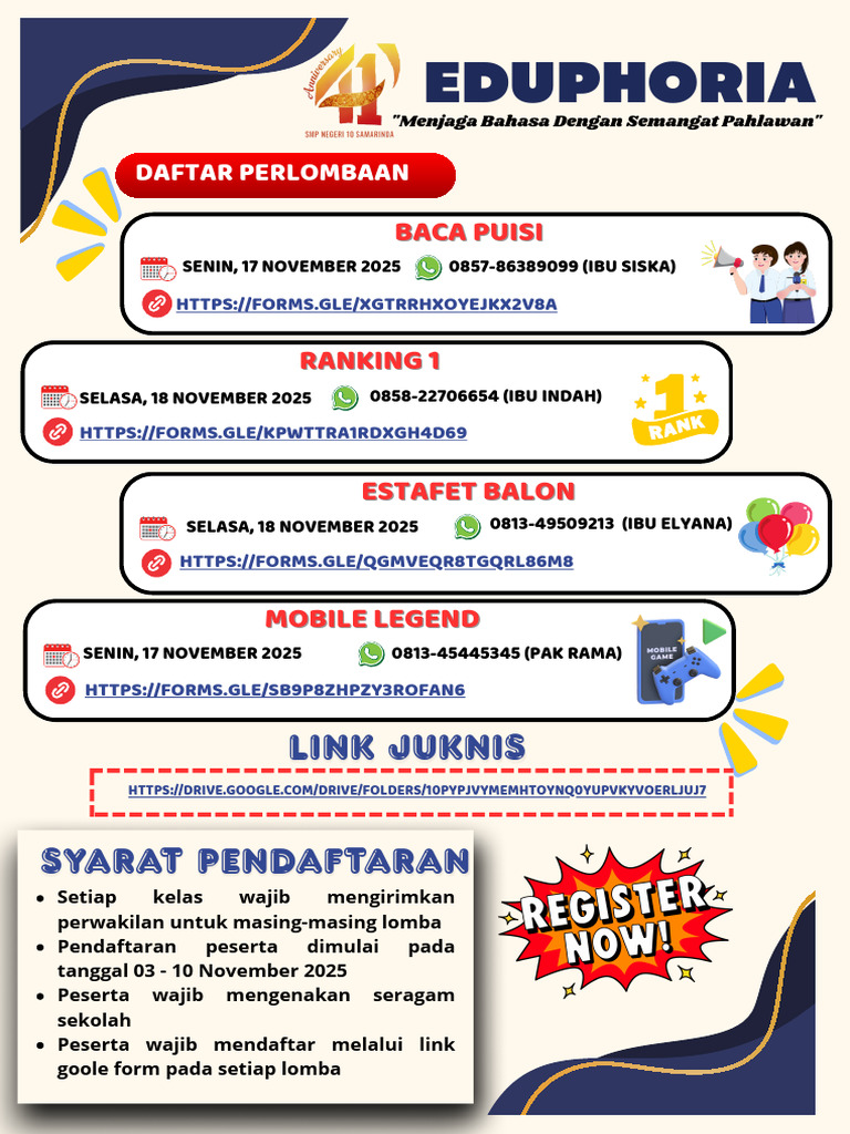 Pamflet Lomba Eduphoria 2025 | PDF