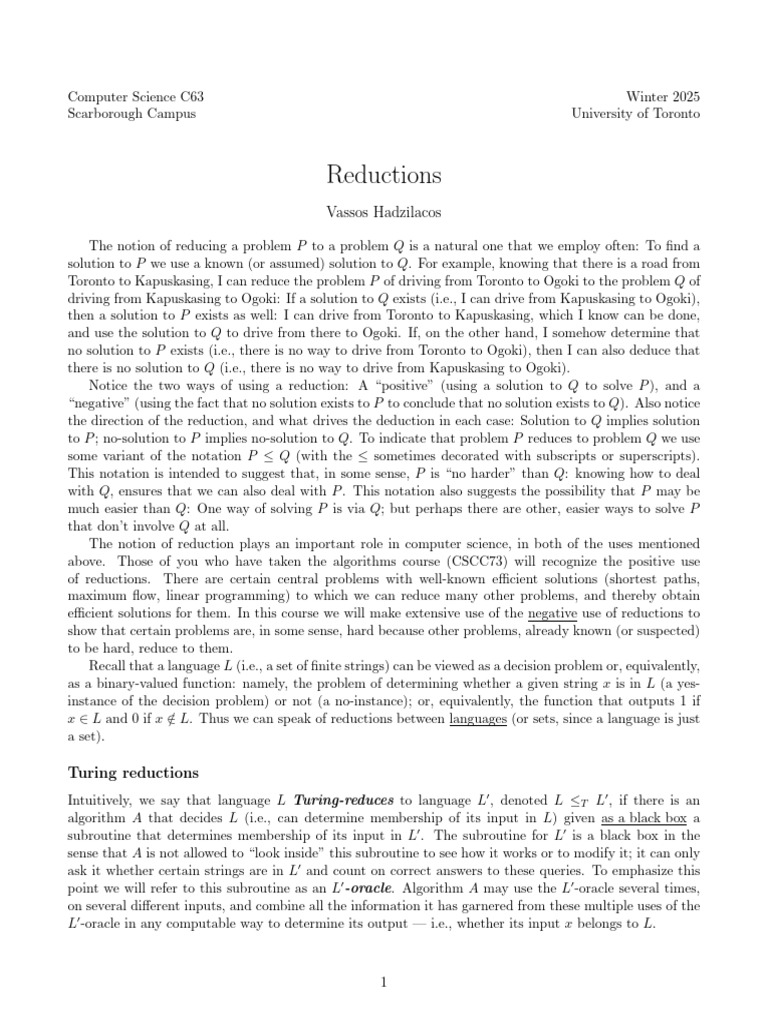 Reductions | PDF | Function (Mathematics) | Theory Of Computation