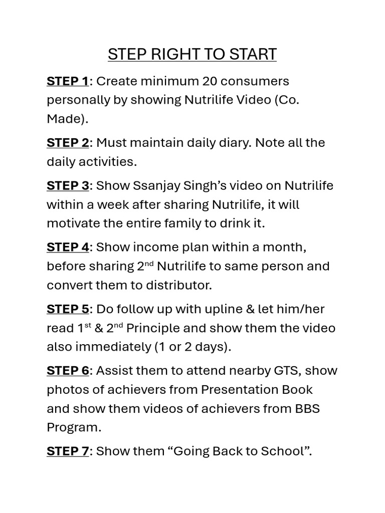 Step Right To Start | PDF