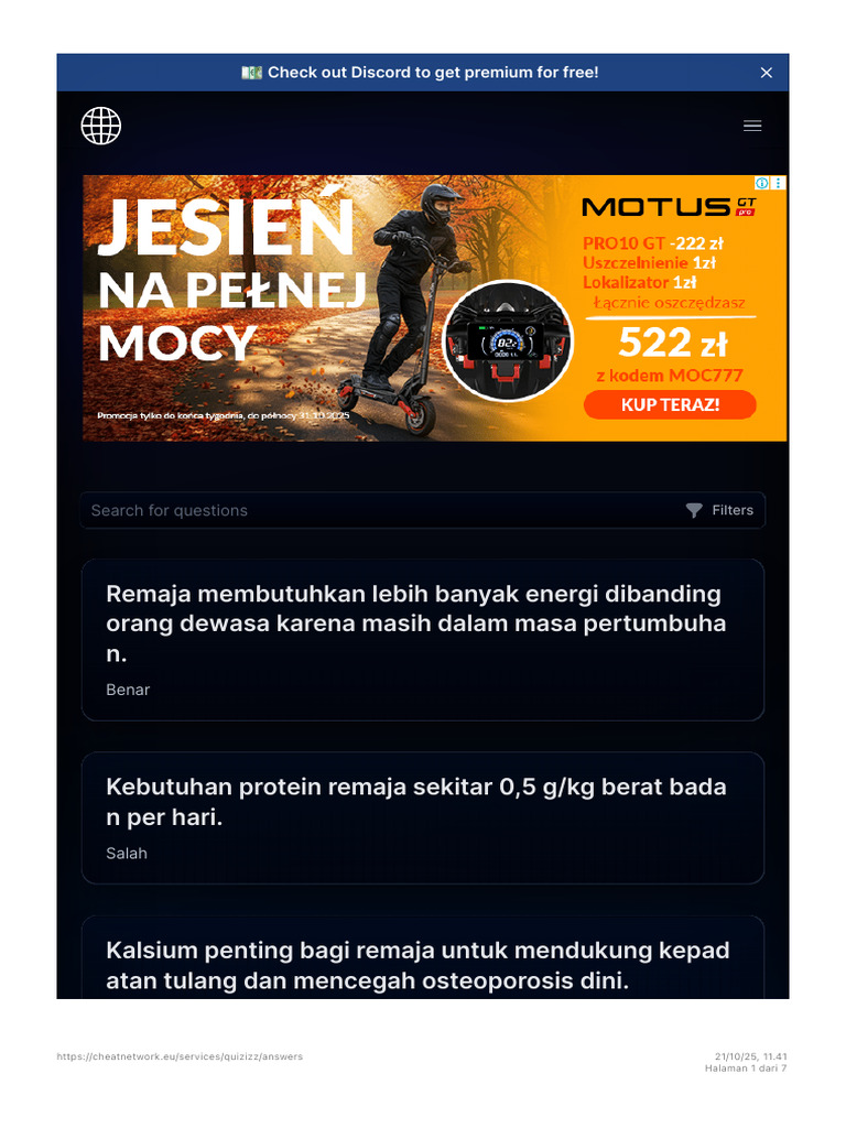 Quizizz Answers 2 | PDF