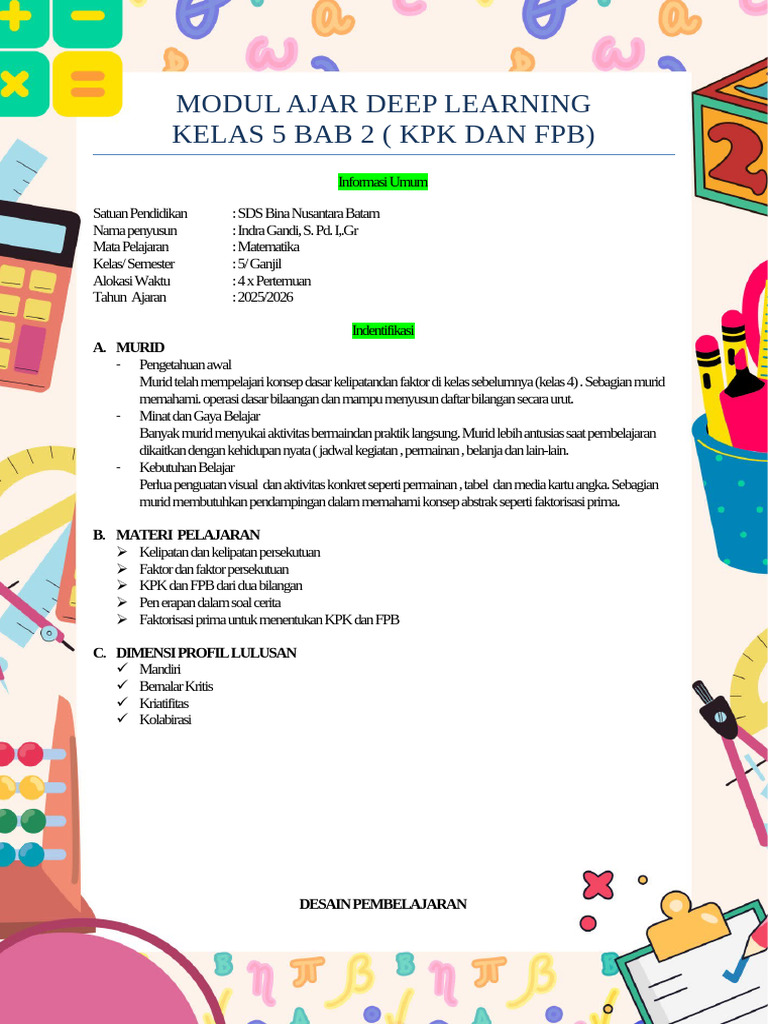 Modul Ajar Deep Learning Ojt 1 | PDF