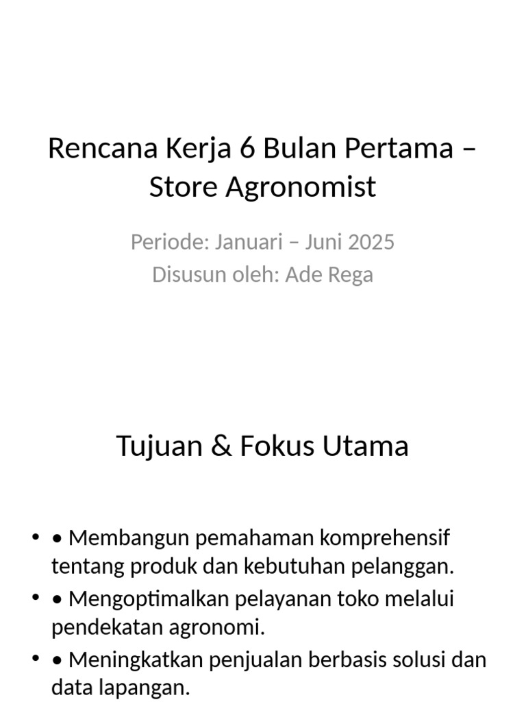 Timeplan Store Agronomist AdeRega | PDF