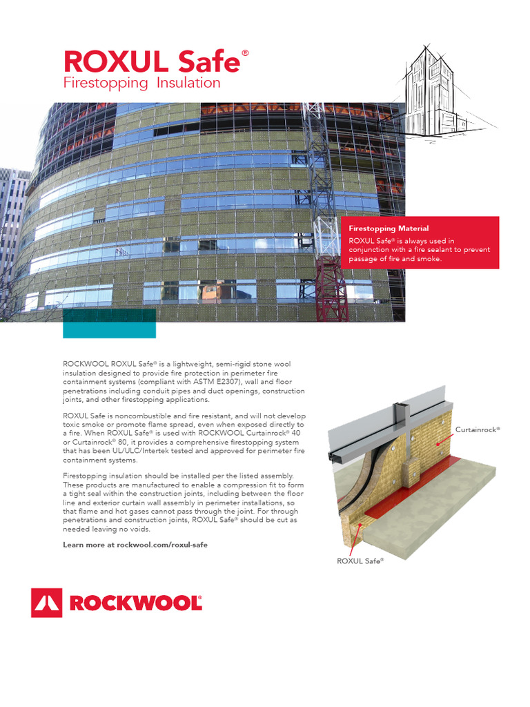 ROXUL Safe® Firestopping Insulation Guide | PDF | Thermal Insulation ...