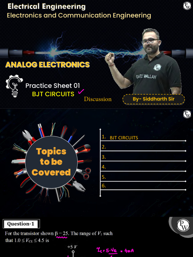 BJT Circuits - Practice Sheet-01 Discussion Notes | PDF | Electronics ...