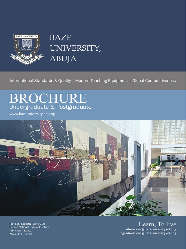 Baze University: Quality Education in Abuja | PDF | Engineering | Medicine