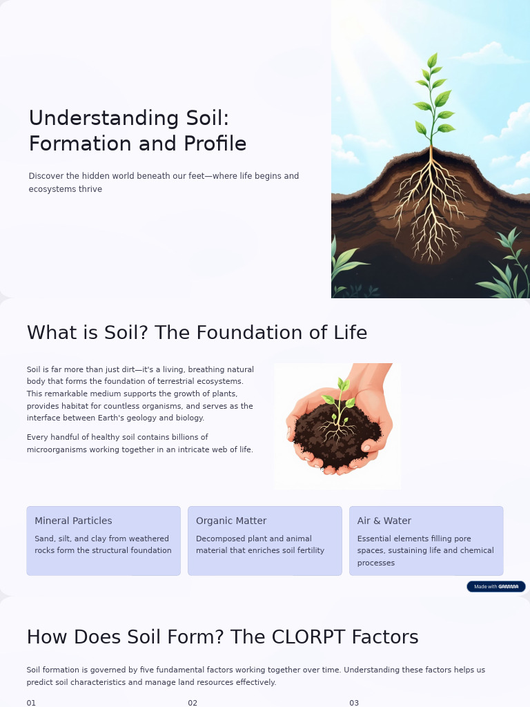 Understanding Soil Formation and Profile | PDF | Soil | Nature