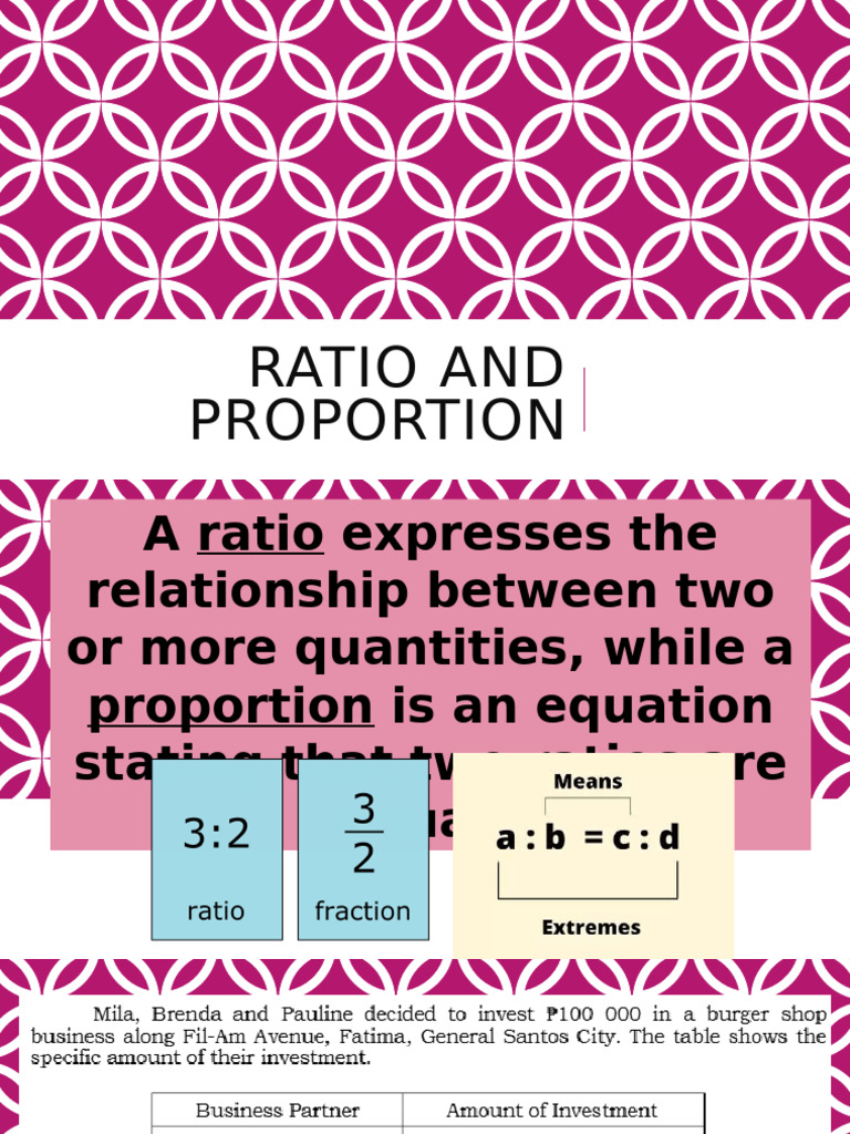 Lesson 2-Ratio and Proportion | PDF