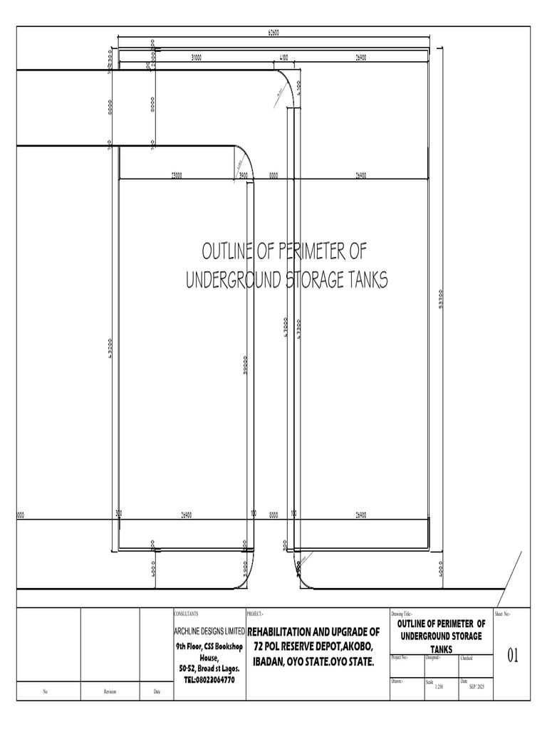 01-Underground Storage Outline 500,000 Litres | PDF