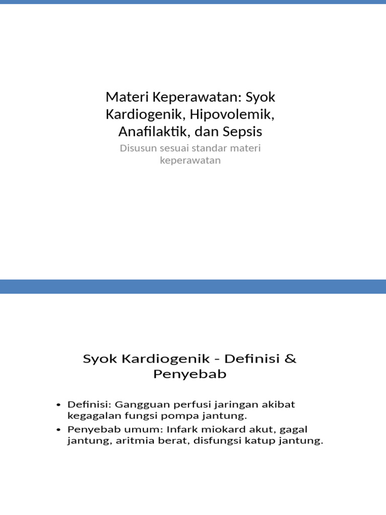 Materi Standar Syok Keperawatan | PDF