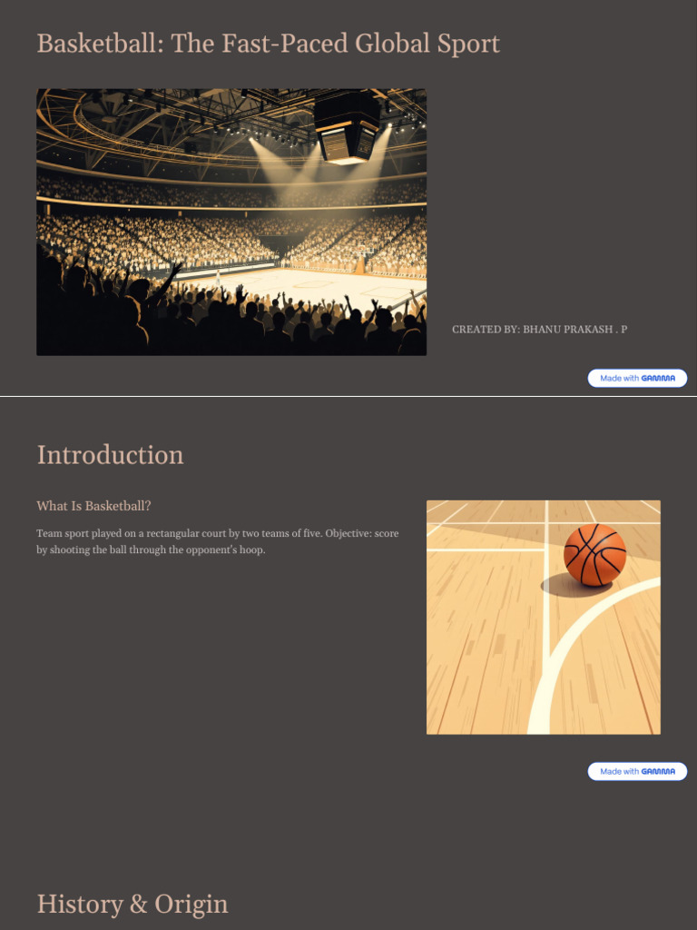 Basketball The Fast Paced Global Sport | PDF | Basketball Positions ...