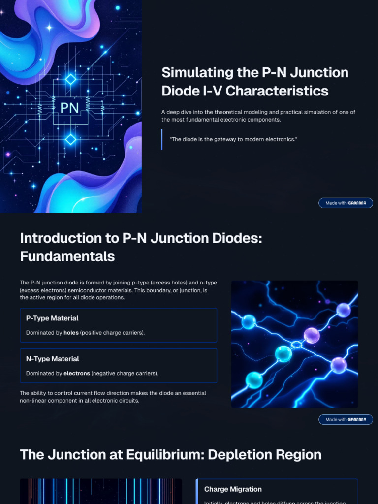 Diode I-V Characteristics Simulation Guide | PDF | P–N Junction | Diode