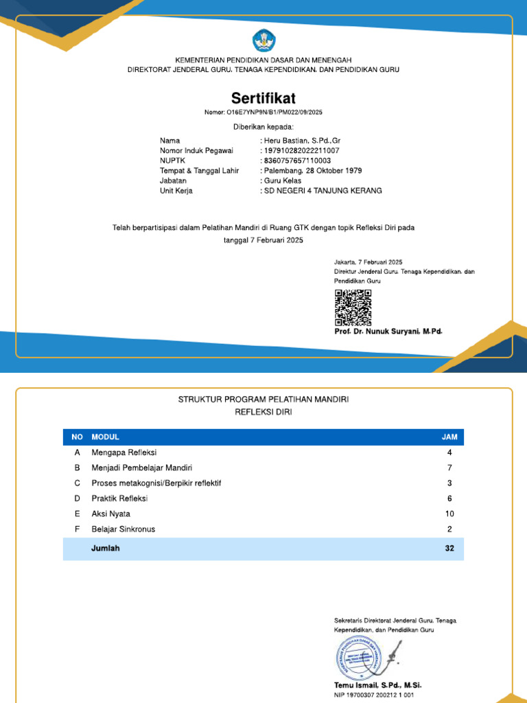 Sertifikat Ruang GTK | PDF