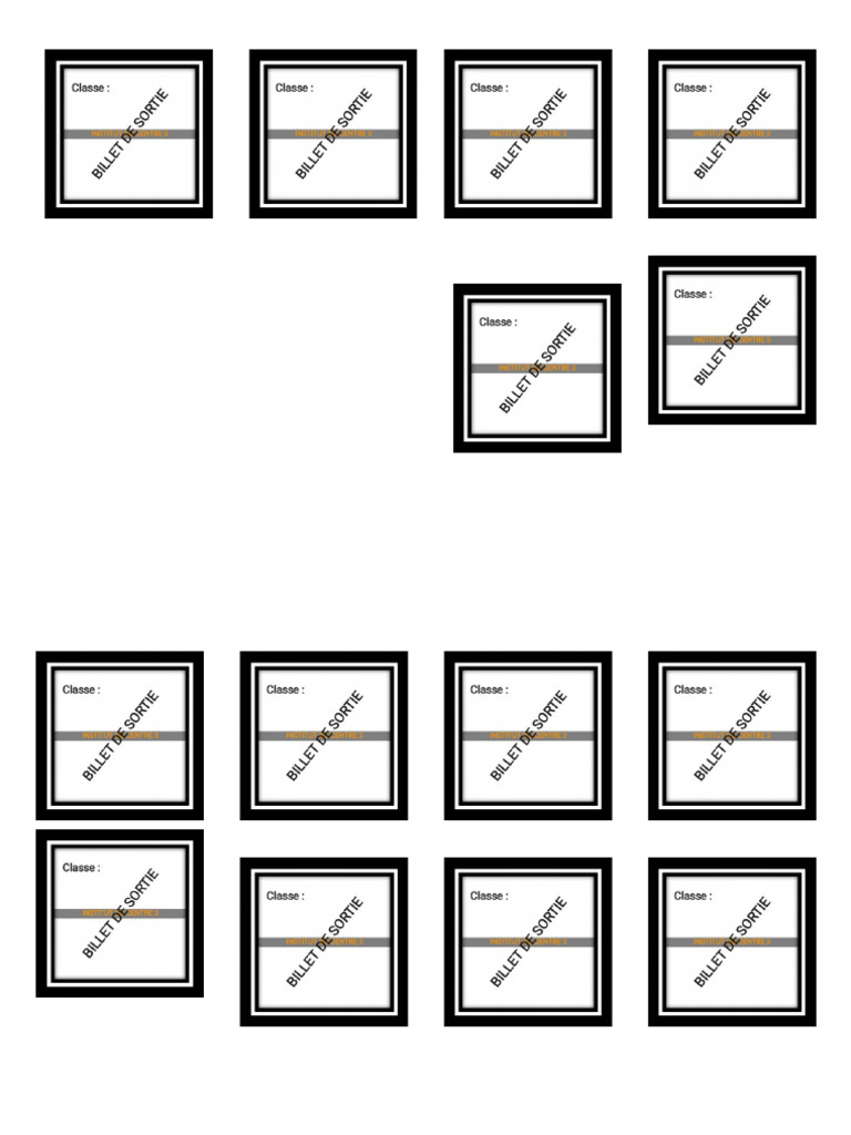 Billet de Sortie | PDF
