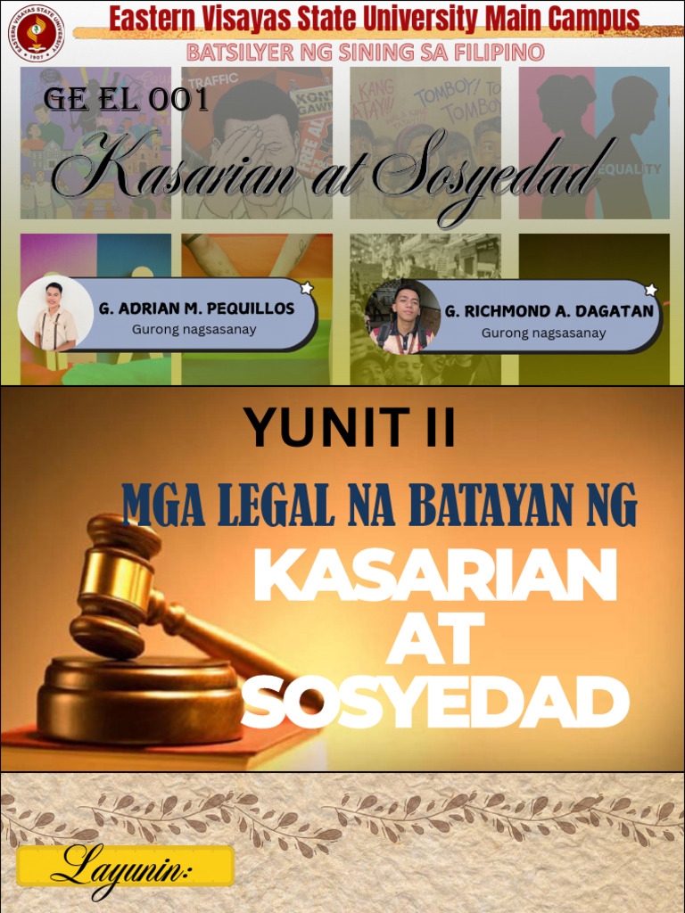 Yunit 2 Kasarian at Lipunan | PDF