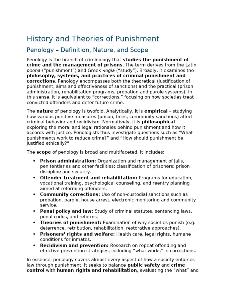 Evolution of Punishment Practices | PDF | Punishments | Crimes