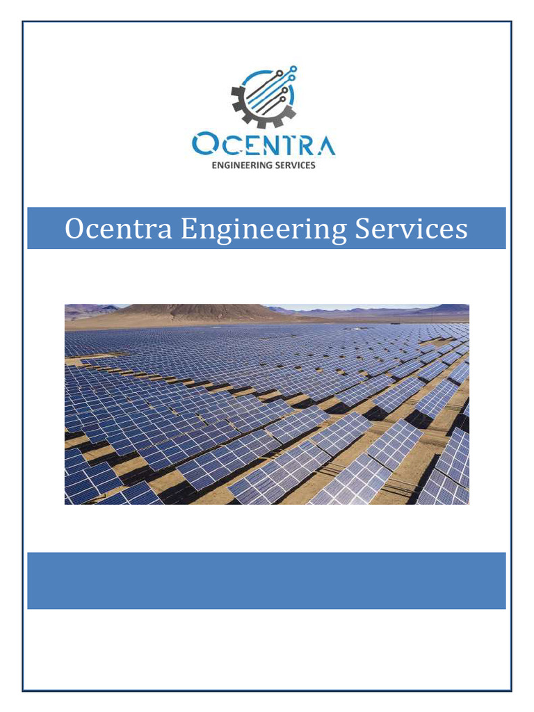 Ocentra Company Profile | PDF | Photovoltaic System | Photovoltaics