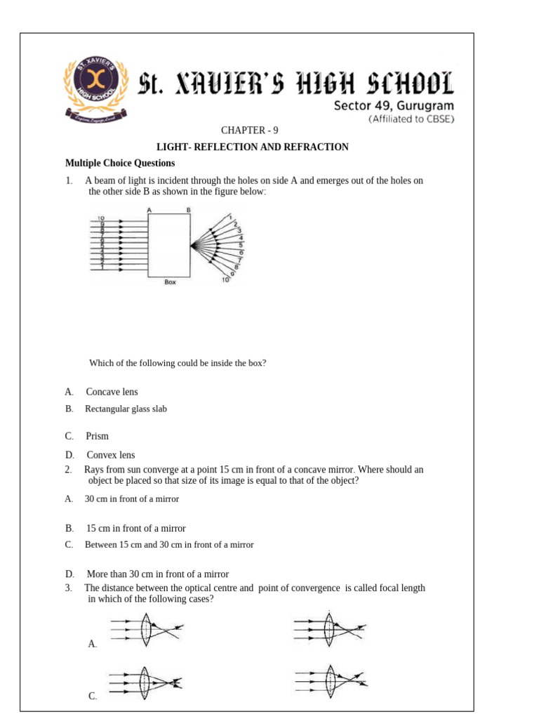 light pdf | PDF | Mirror | Electromagnetic Spectrum