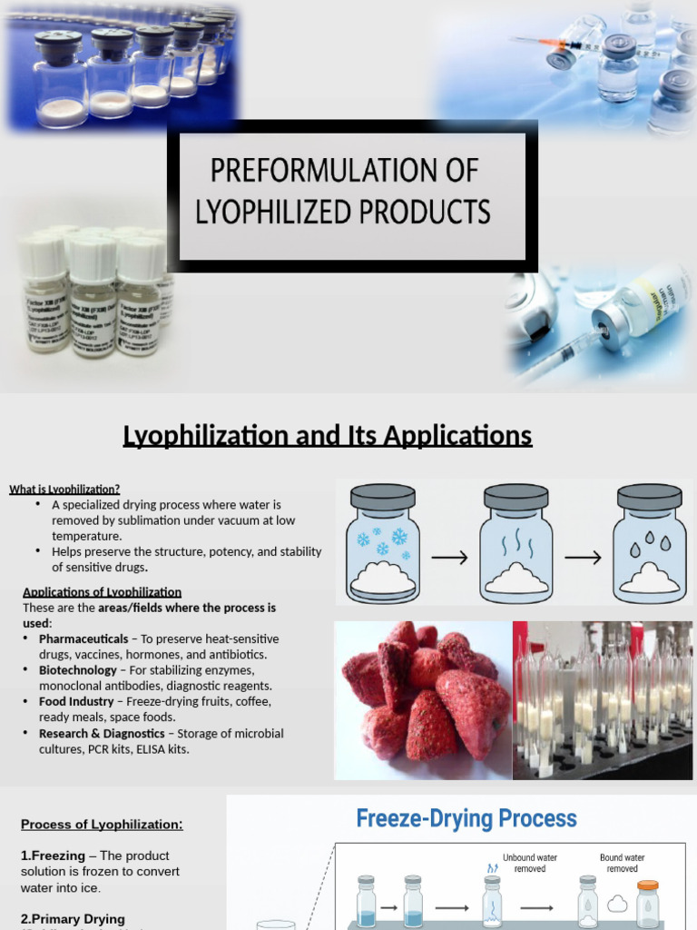 Lyophilization Process and Applications | PDF | Physical Sciences ...