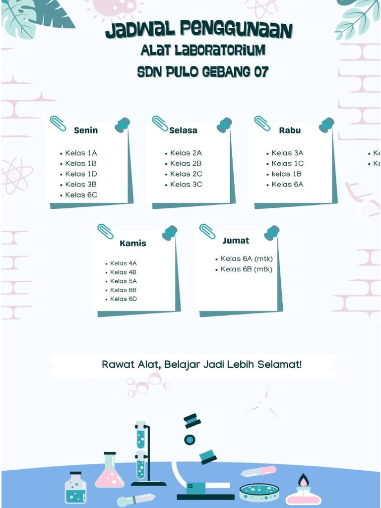 Tata Tertib Dan Jadwal Penggunaan Lab SDN Pulogebang 07 | PDF