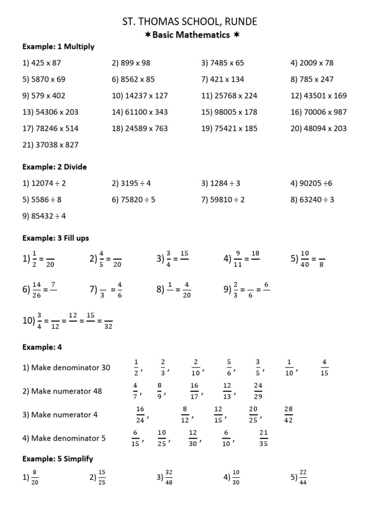 Basic Mathematics 2025 | PDF | Mathematical Concepts | Mathematical Objects