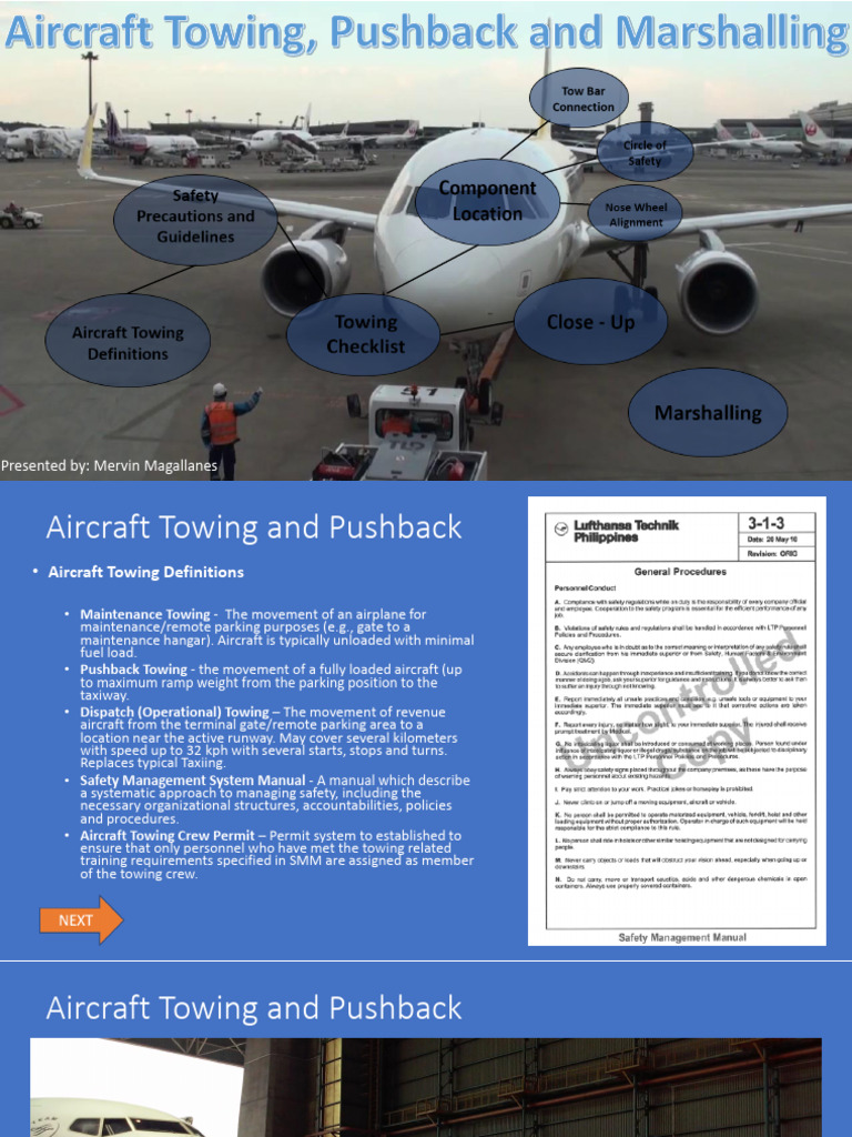 Aircraft Towing and Pushback Guidelines | PDF | Landing Gear | Transport