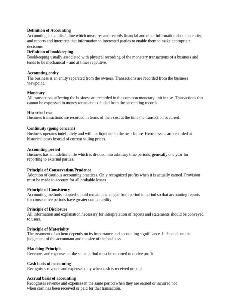 Key Accounting Principles Explained | PDF | Debits And Credits | Expense