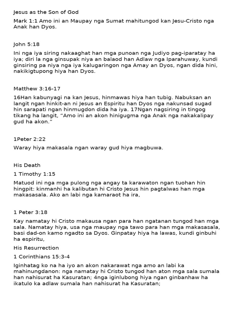 Jesus as the Son of God | PDF