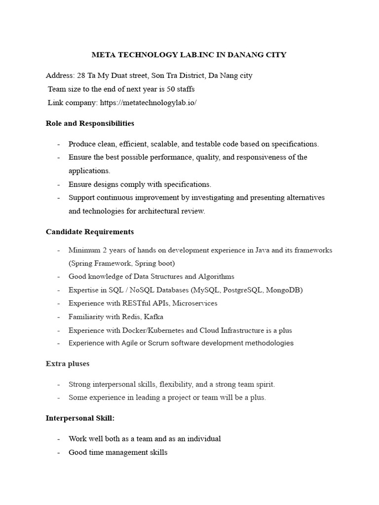 JD Backend | PDF