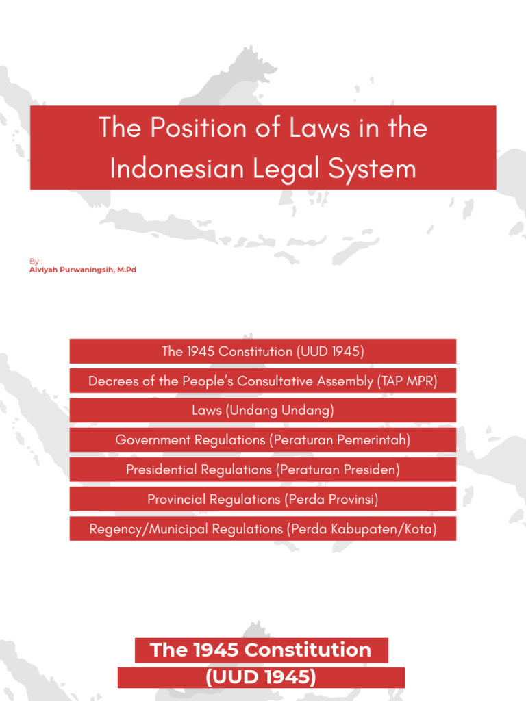 Overview of Indonesian Legal Hierarchy | PDF