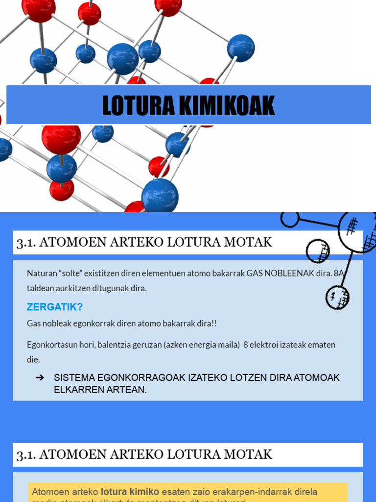 Lotura Kimikoak | PDF