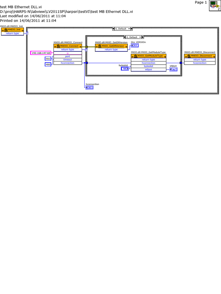 MXIO Ethernet DLL Test Overview | PDF