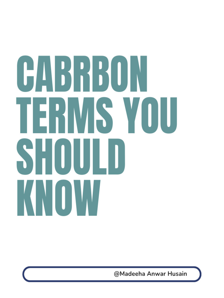 Essential Carbon Terms Explained | PDF | Carbon Sequestration | Carbon ...