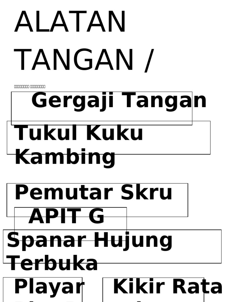 Alatan Tangan | PDF