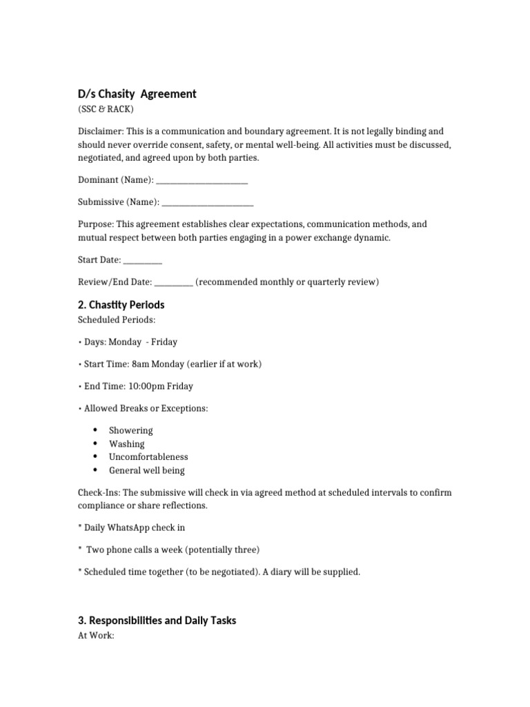 DS Lifestyle Agreement Template | PDF