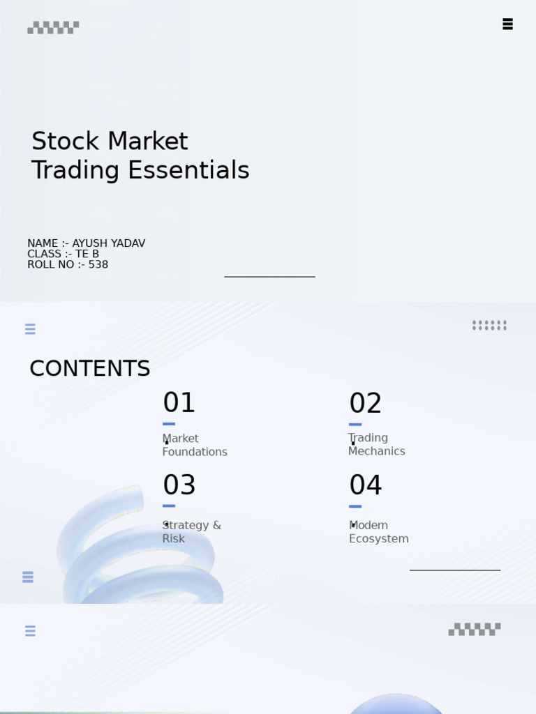 Stock Market Trading Essentials | PDF | Stocks | Technical Analysis