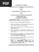 PNG Statutory Declaration Form Guide | PDF