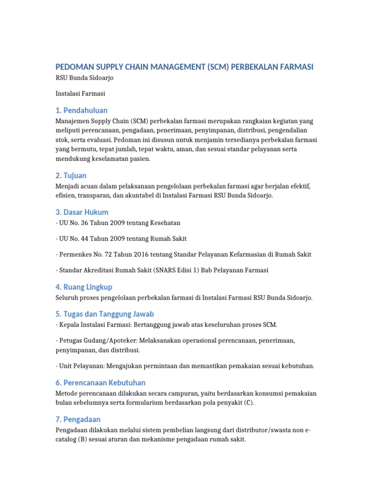 Pedoman SCM Final | PDF