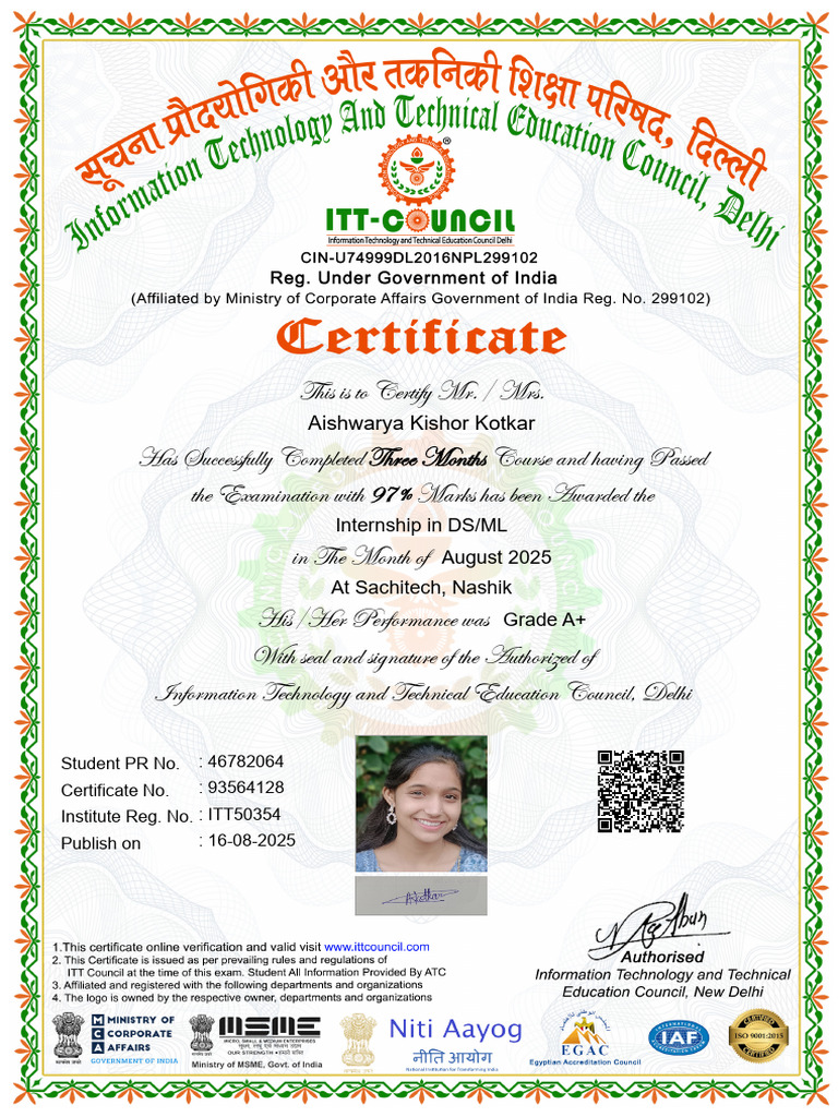 ITR Certificate | PDF