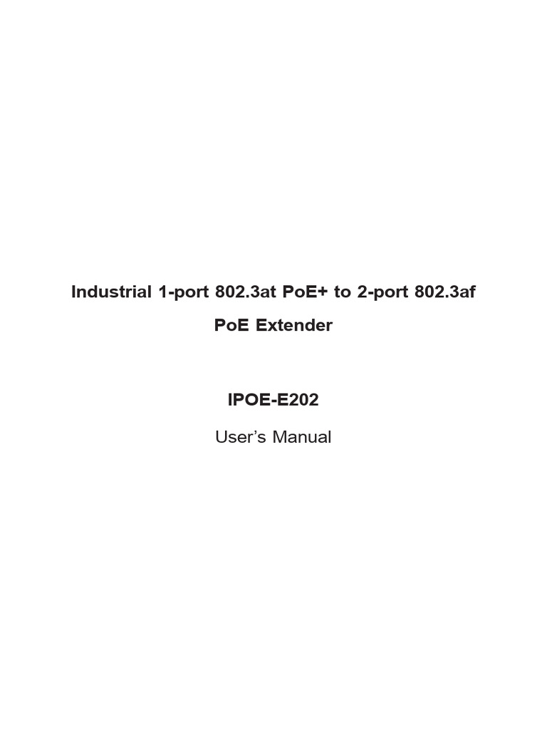 PoE Extender PT-IPOE-E202.. Not Used | PDF | Information And Communications Technology ...