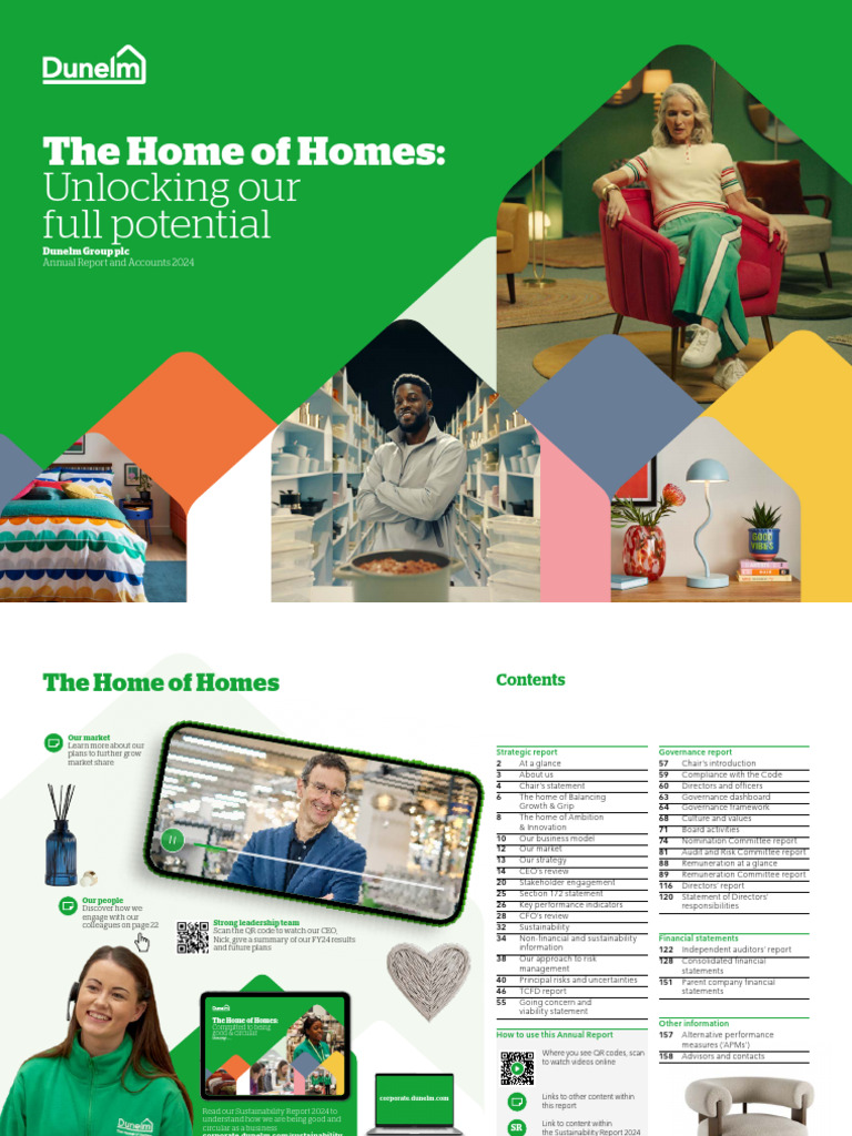 Dunelm Annual Report 2024 | PDF | Governance | Business Model