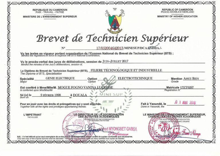 Bts Diplôme Lucresse | PDF