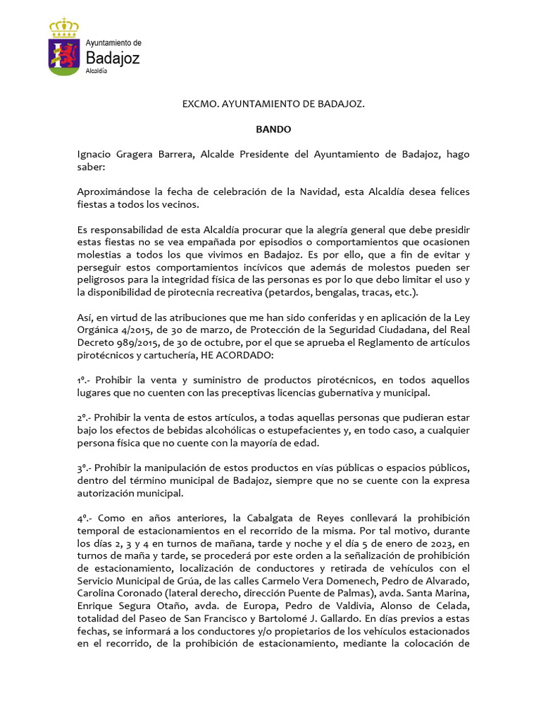 Bando Navidad 2023 | PDF | Pirotécnica