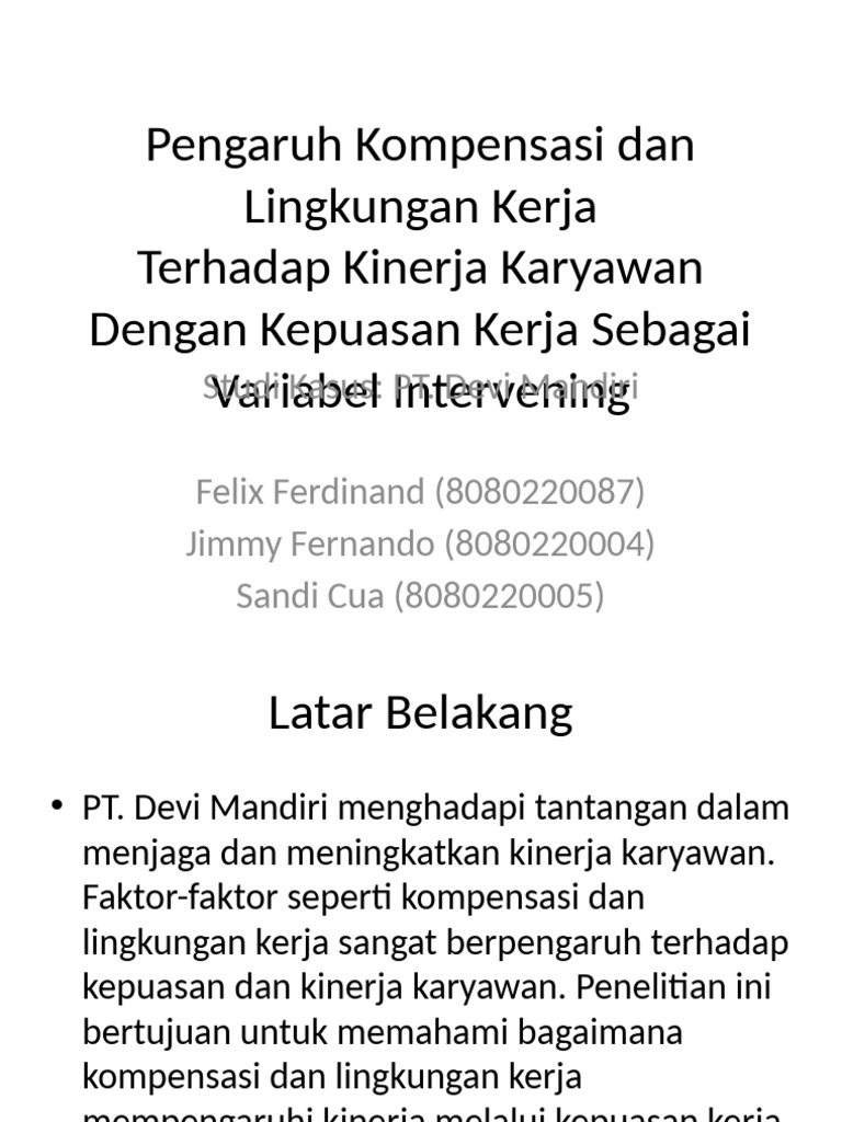 Presentasi Proyek PT Devi Mandiri | PDF