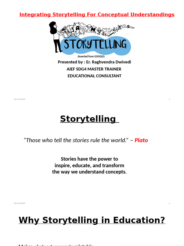 Integrating Storytelling For Conceptual Understandings | PDF ...
